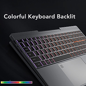 2 in 1 Laptop, 15.6 Inch HD 1080 Touchscreen Support Stylus, 12GB DDR5 RAM, RGB Keyboard, Dual Band WiFi, N95 Series Quad Core, Folding Tablet Laptop for Office Study (12GB+1TB US Plug)