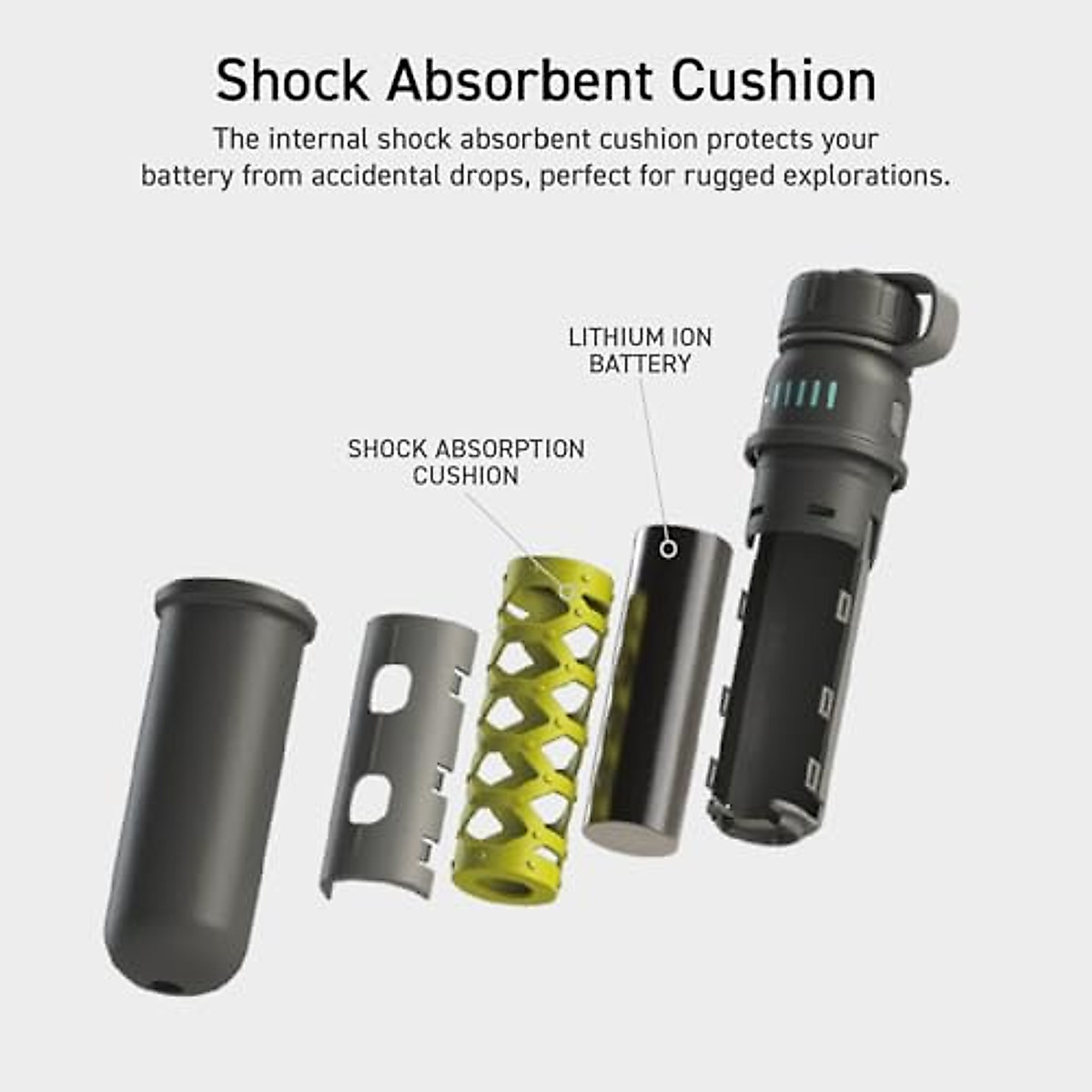 ELECOM NESTOUT Rugged Power Bank, 15000mAh Outdoor Charger, 32W USB-C Fast Charging PD, Waterproof IP67, Durable Shockproof, Battery Pack for iPhone Tablet Hiking Travel Camping (Gray Blue, 15000mAh)