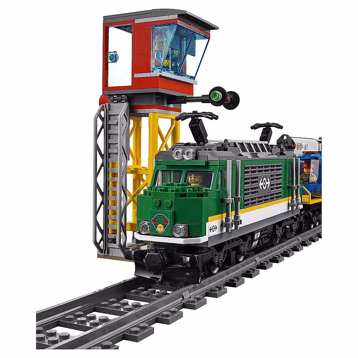 LEGO City Cargo Train 60198 Exclusive Remote Control Train Building Set with Tracks for Kids, Top Present for Boys and Girls (1226 Pieces)