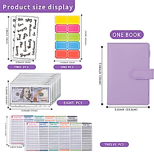 NICOOTH Budget Binder Cash Envelopes for Budgeting Money Organizer for Cash Money Envelopes for Cash Leather A6 Budget Binder with Zipper envelopes