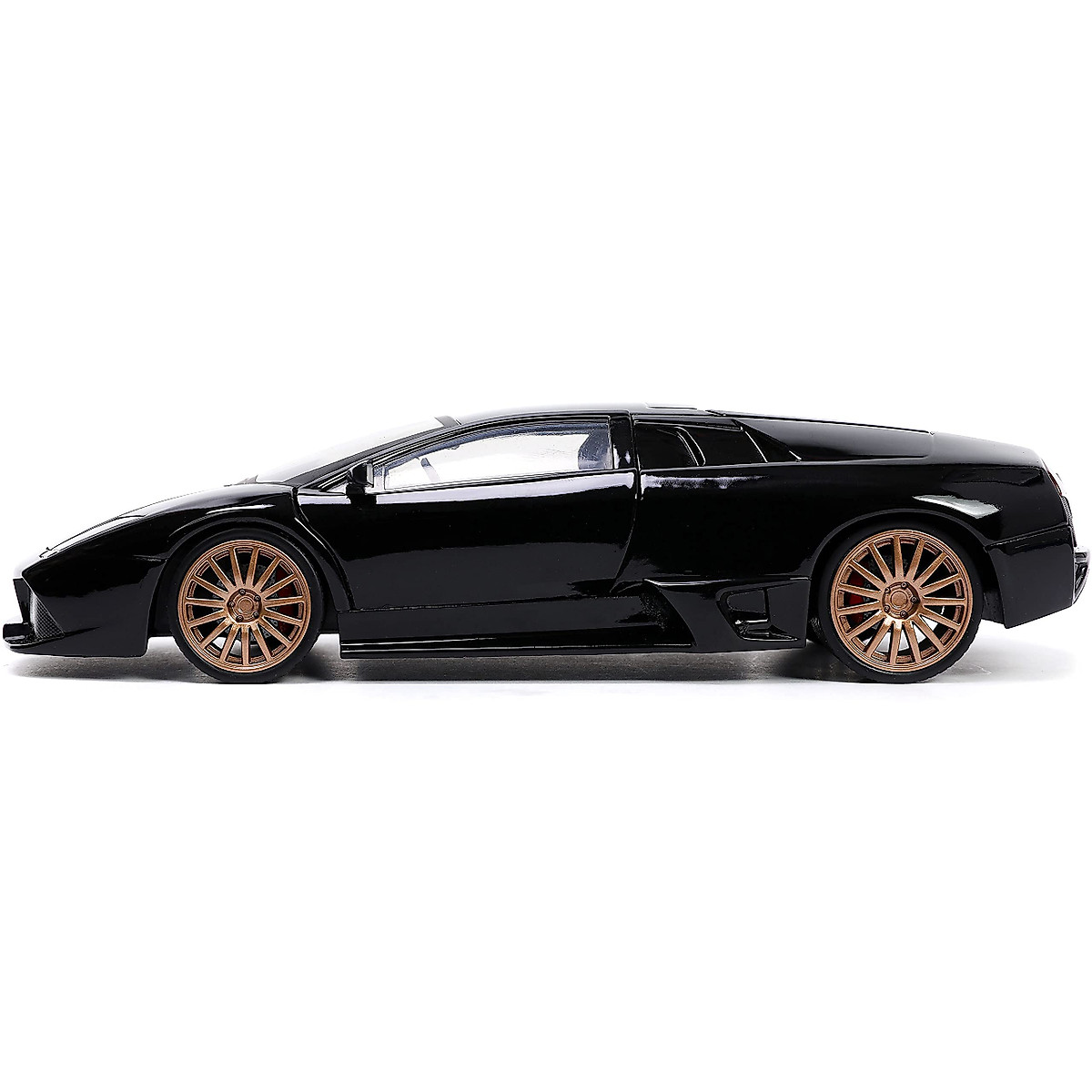 Jada Lamborghini Murcielago LP640 Black with Copper Wheels Hyper-Spec Series 1/24 Diecast Model Car
