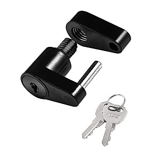 ESEWALAS Trailer Tongue Coupler Lock,Trailer Tongue Coupler Lock Pin,Dia 1/4 Inch,3/4 Inch Span,Security Full Protection Towing Power Hauling,Trailer Hitch Lock (Black)