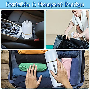 Portable Kettle,380ml Travel Kettle Electric Small,Portable Water Boiler,Mini Travel Tea Kettle,Fast Boil and Auto Shut Off Water Kettle Warmer,Double Wall Insulated Coffee Hot Water Heater Tea Maker