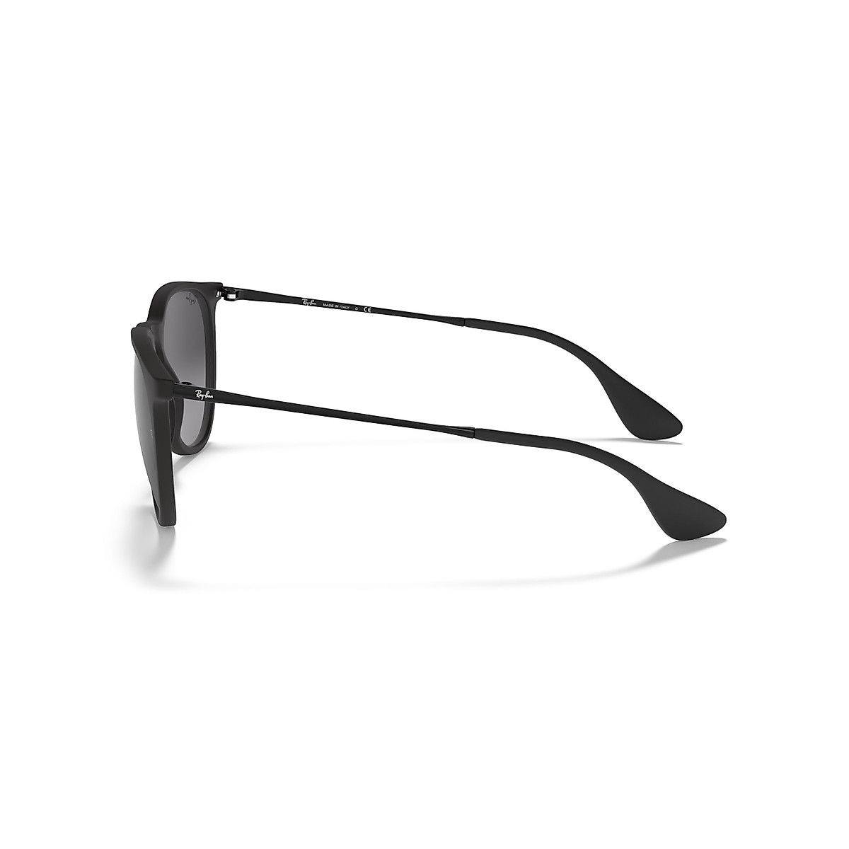 Ray-Ban Woman Sunglasses Rubber Black Frame, Grey Gradient Lenses, 54MM