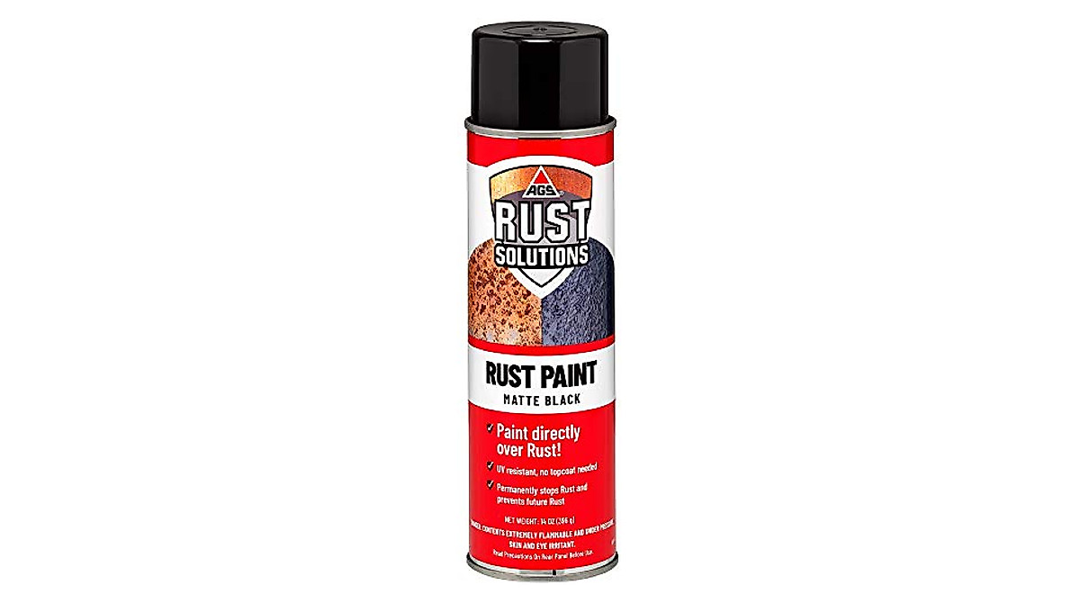 AGS Rust Solutions Rust Spray Paint - Matte Black, 14 oz, Durable ...