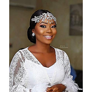 BELLAWOO Black Witchy Crown -Vintage Baroque Crystal Queen Tiara for Party Pregnant Photoshoot Halloween