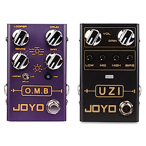 JOYO R-06 Looper Drum Machine Bundle with R-03 Metal Distortion Effect Pedals for Electric Guitar Most Frequently Combination Budget