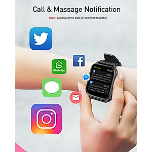 Lightweight Smart Watch for Men and Women - Fitness Tracker Smartwatch Compatible with Android/iOS, Sleep & Heart Rate Monitoring, Blood Oxygen, Weather, IP68 Waterproof, 8 Sport Mode, 1.69" Display