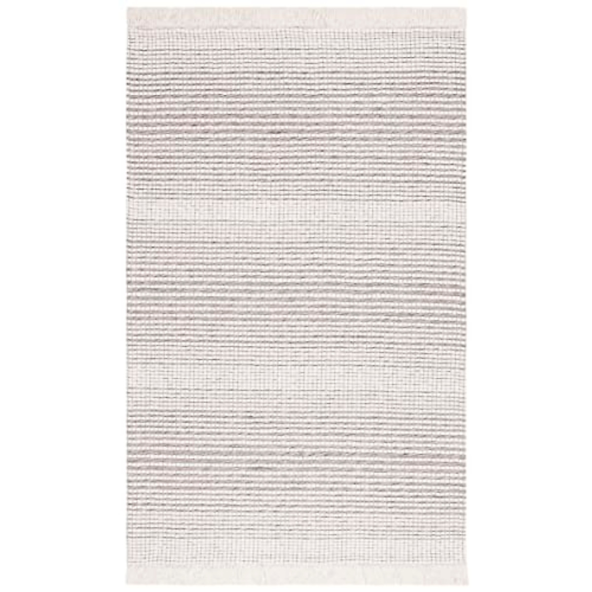 Safavieh Marbella Collection 8' x 10' Ivory/Dark Brown MRB208T Handmade Contemporary Fringe Wool Area Rug