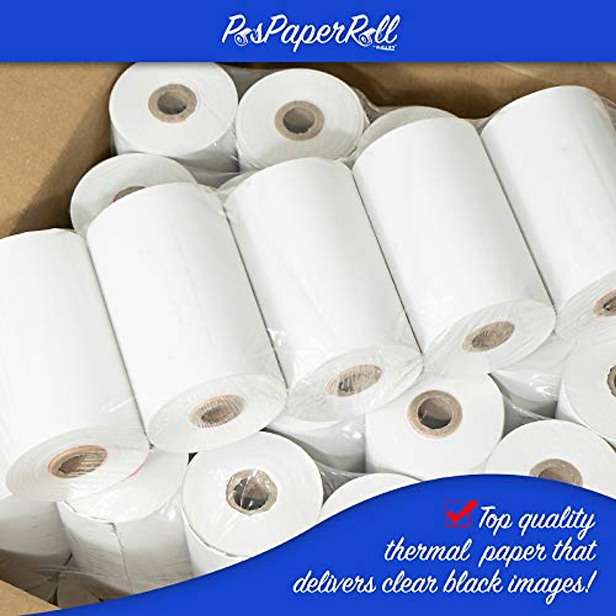 50 Roll of 3 1/8" x 119' Thermal Cash Register Paper First Data FD100 FD200 FD300