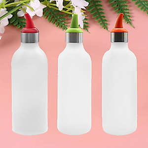 Cabilock 3pcs trp Pump Head Ketchup Soy Sauce Bottle Paint Condiment Sauce Squeeze containers jam Salad Sauce Squirt Bottles Soy Sauce Vinegar lecythus Clear Container Barbecue Tool