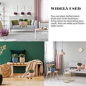 AUCOOMA Stuffed Plants Succulent Plush for Kids, Potted Succulents Plush Pillow Toy 9.8"