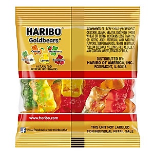 HARIBO Gold Bears, 22.8 Oz, Tub Of 54 Packs