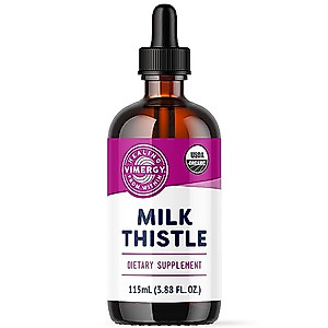 Vimergy USDA Organic Milk Thistle Extract, 57 Servings – Healthy Liver Support Supplement Drops – Liquid Milk Thistle Tincture – No Alcohol Added - Non-GMO, Vegan & Paleo (115 ml)