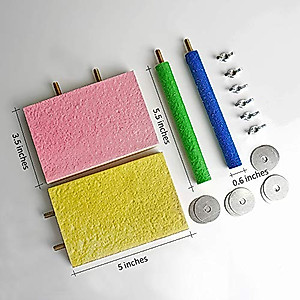 Bird Perches, 4 Pcs Wooden Bird Toys Luonfels, Colorful Bird Stand for Birds to Stand, Sleep and Chew by MoHern