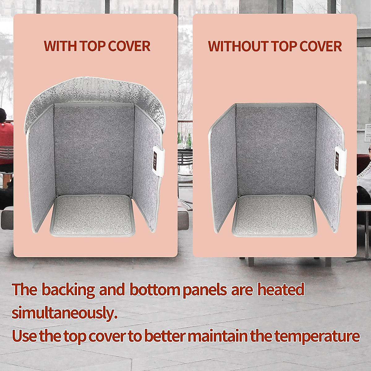 MAXCOM Portable Electric Space Heater with Timer, Extra Warmth for Legs, Ankles, Feet - Foldable & Portable & Quiet-heating - for Office/Under Desk/Home/Kitchen Use