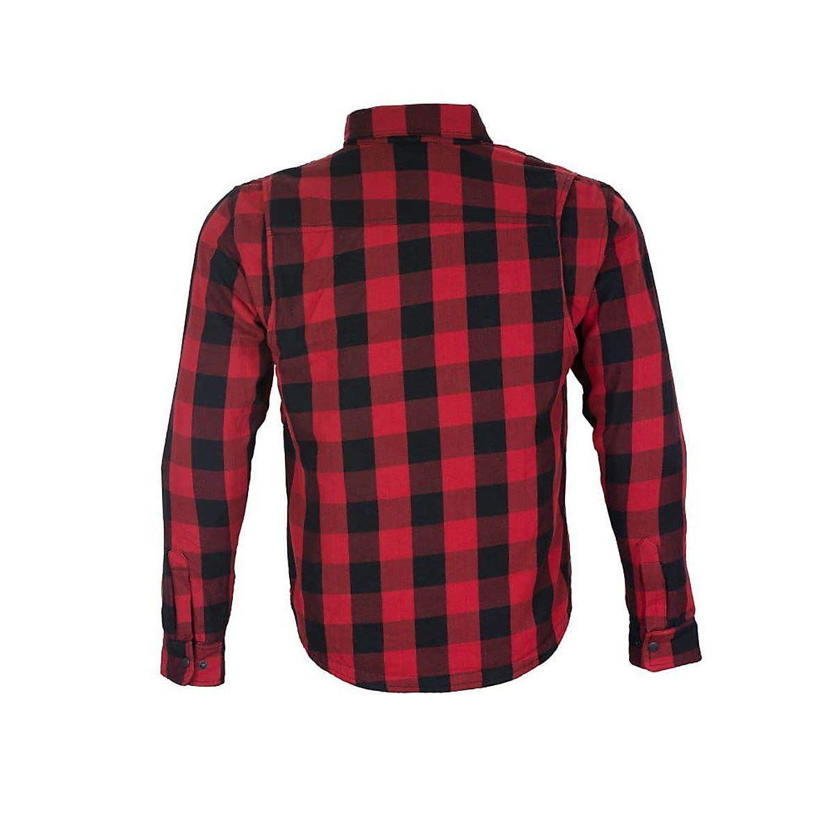 Mens Motorcycle Lightweight Waterproof CE armor Blk/Red Checkered Flannel Riding Jacket Shirt (as1, alpha, xx_l, regular, regular, XX-Large)