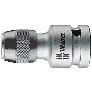 Wera Female Square 784 B/1 Quick-Release Chuck, Adaptor 1/4" x 3/8" Drive,5042755001