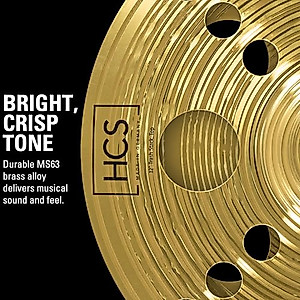 Meinl 12" Trash Stack Cymbal Pair with Holes - HCS Traditional Finish Brass for Drum Set, Made In Germany, 2-YEAR WARRANTY (HCS12TRS)
