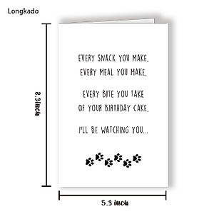 Funny Pet Theme Birthday Card, Birthday Card from the Dog, Lovely Happy Birthday Card For Dog Owner Mom Dad BF GF