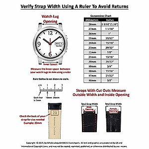 Ewatchparts 18-19-20-22-24MM LEATHER WATCH BAND STRAP COMPATIBLE WITH IWC PILOT PORTUGUESE 7 WATCH