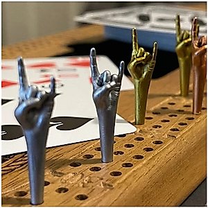9 Pieces Resin Cribbage Pegs, 3 Colors - Funny Cribbage Pegs, Cribbage Board Pegs Fit 1/8 Holes Toy Game Accessories with Drawstring Storage Pouch for Cribbage Traditional Board Game. (B)