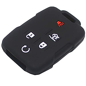 Ezzy Auto A Pair Black Silicone Rubber Key Fob Case Key Cover Key Jacket Skin for Enclave Colorado Silverado 1500 Suburban Tahoe Yukon Sierra 1500