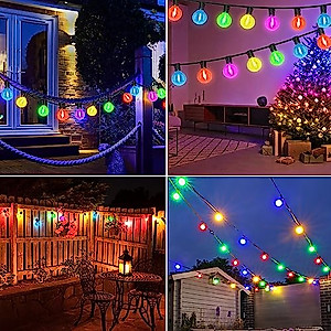 Couah G40 Led Replacement Light Bulbs, E12 Screw Base Shatterproof LED Globe Multi Color Bulbs Light for Outdoor String Lights,Fits E12/C7 Candelabra Screw Base Sockets,25 Pack
