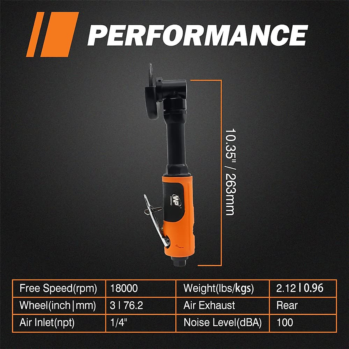 Air Cut off Tool, WP WORKPAD 3 inch Cut Off Tool with 5Pcs Die Grinder Cut Off Wheels,18000RPM, Pneumatic Cutting Machine Metal Sheet Cutter Tool Kit