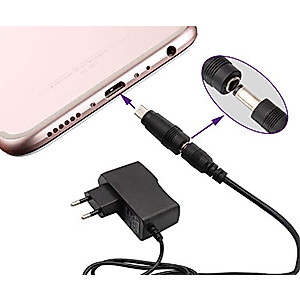 AAOTOKK Micro DC Power Adapter DC5.5x2.1mm to Micro USB 5V DC Power Supply Charging Cables Connector for Cellphone, Tablet,MP3 and Micro USB Device.(2Pack-Micro)