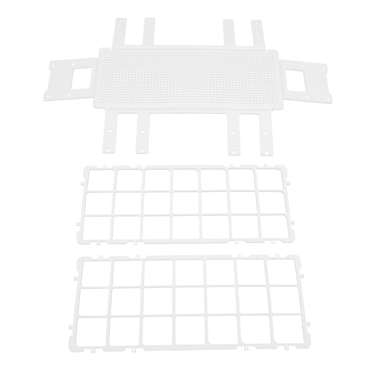 JUOPZKENN Plastic Test Tube Rack, 21 HolesPlastic Test Tube Rack Assembly Detachable Sampling Tube Holder Stand for Laboratory 30mm Test Tubes, White, Detachable