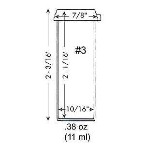 Small Plastic Prescription Vials with Snap Caps, 3 Dram Pill Clear Vials (20 Units) Containers for Storing Pills, Prescription, Medication, Gold, and Small Items (20)