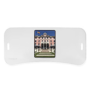 Marabuut Clear Acrylic Treadmill Laptop Computer Desk Attachment Tray Secure Stand Up Desk Workstation - Holder for Tablet, Book, Laptop, or Phone - Bumper to Avoid Slippage