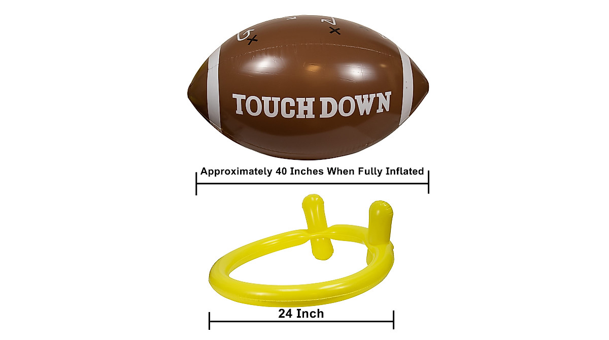 Giant Inflatable Football with Tee Set for Gameday & Parties