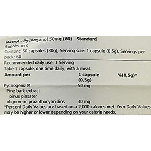 NATROL Pycnogenol 50 Mg, 0.02 Pounds