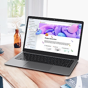 BiTECOOL Windows 11 Laptop, 14 inches HD Clear Display, Intel Celeron J4005 Dual Core, 6GB RAM and 256GB SSD Laptop Computer, 2.4G WiFi, BT4.0, Long Lasting Battery, Mic