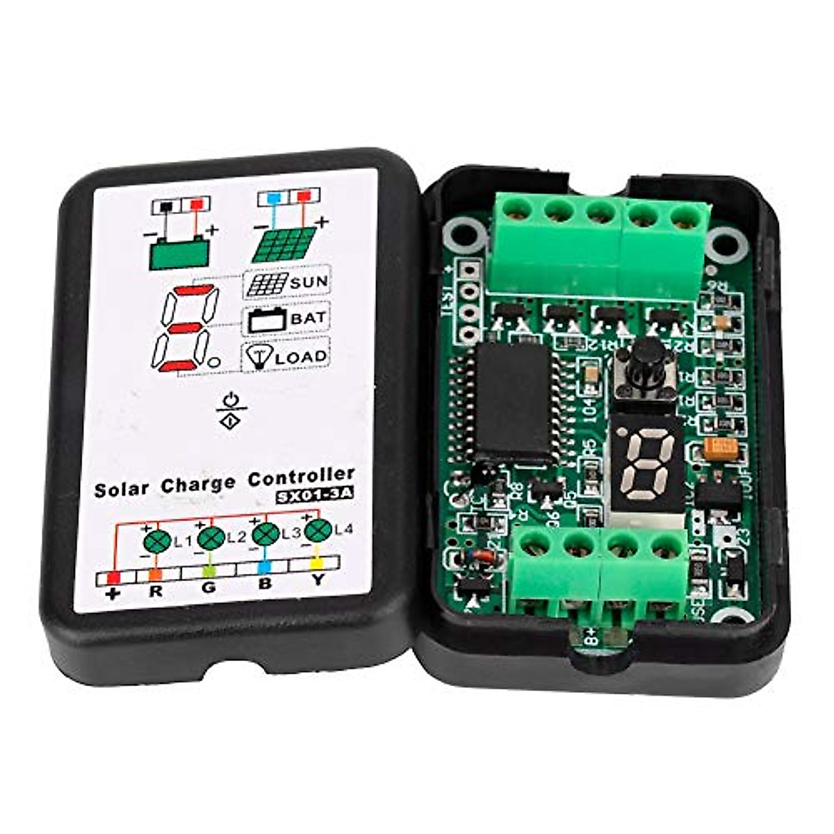 Solar Charge Controller, 6V 12V PWM Solar Charge Controller Support for Lithium and Ni Mh Batteries