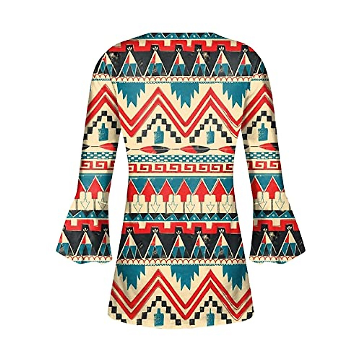 Blouses for Women 3/4 Sleeve Tops for Women Womens Blouse Summer Blouses for Women Blouse Womens Summer Tops Womens V Neck T Shirts V Neck Tops for Women,Watermelon Red,Large