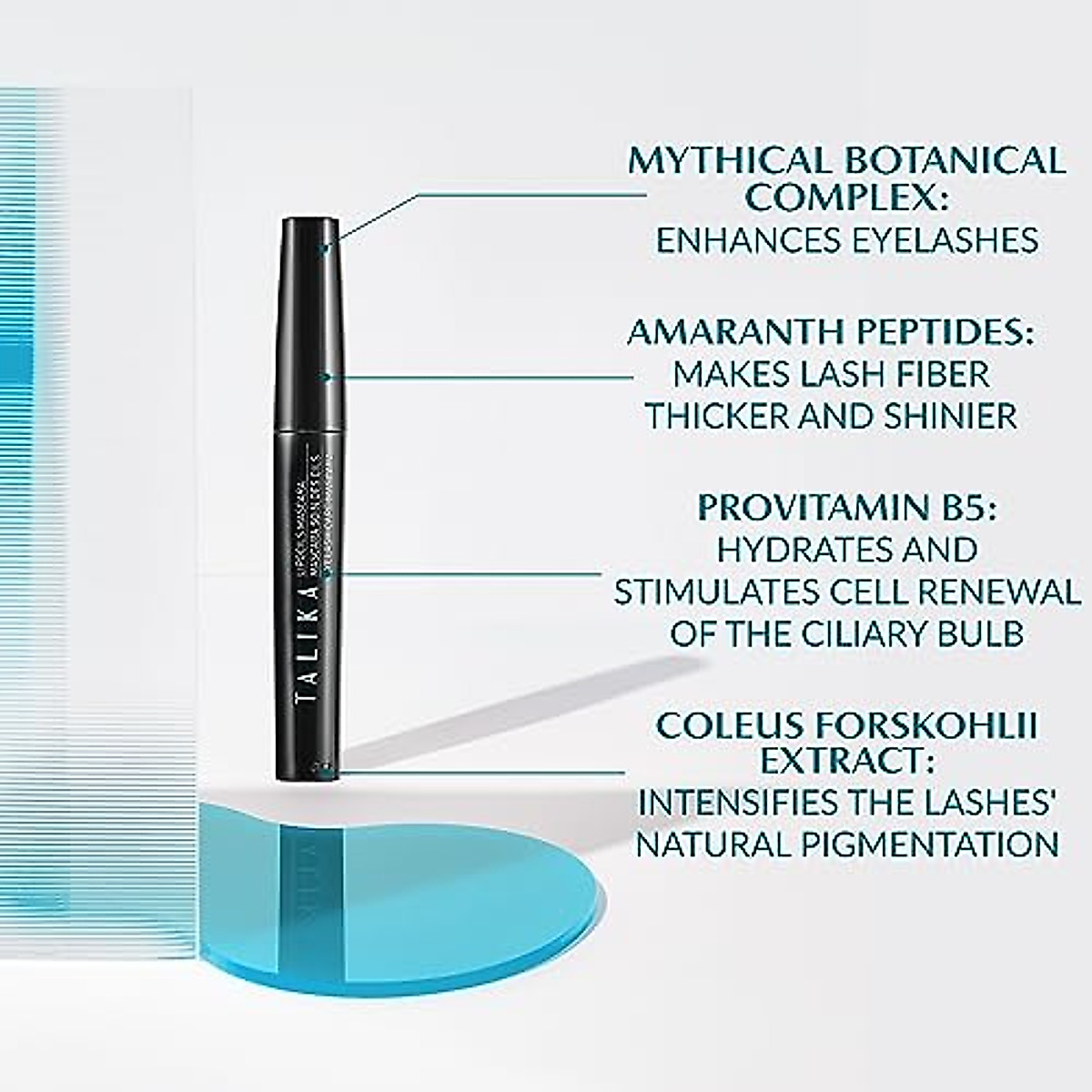 Talika Lipocils Mascara - Eyelash Growth Formula Mascara - 2-in-1 Makeup & Eyelash Care Solution - Black