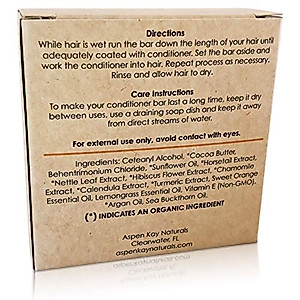 Shampoo and Conditioner Solid Bars Set - Lemongrass & Sweet Orange. Organic Ingredients, All Hair Types, Sulfate-Free, Cruelty Free & Vegan. One 3 ounce bar and one 2.3 ounce bar.