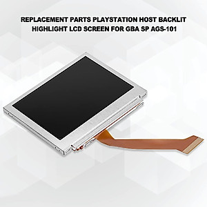 Backlit LCD Display, Backlit Display Kit, Host LCD Backlit Display, Game Boy Advance LCD Backlit Display, GBA SP AGS-101 Replacement, for GBA SP Host