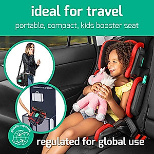 mifold hifold fit-and-fold Highback Booster Seat, – Adjustable Narrow, Foldable Booster Car Seat for Everyday, Travel, Carpooling and More – Slate Grey