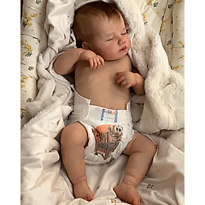 Angelbaby Reborn Baby Dolls Silicone Full Body Loulou 20inch Realistic Sleeping Newborn Boy Doll That Look Real Babies New Born Doll Waterproof Cute Handmade Visible Veins Bebe Lifelike Dolls