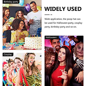 Alasum 3pcs Beanie Adult Poop Prom Funny Hat Funny Photography Props Kids Dress up Headband Poop Game Hats Creative Hat Party Hat Prop Cosplay Clothing Makeup Game Props