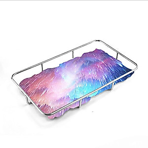 3 Pieces Large Tray Silicone Resin Molds Epoxy Resin Geode Tray Mold with Gold & Silver Handles, Resin Silicone Tray Molds for Large Serving Rectangle Shape Handle Board