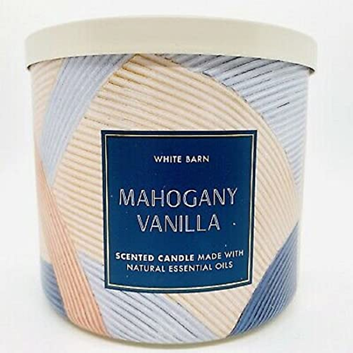 Bath & Body Works, White Barn 3-Wick Candle w/Essential Oils - 14.5 oz - 2022 Spring Scents! (Mahogany Vanilla)