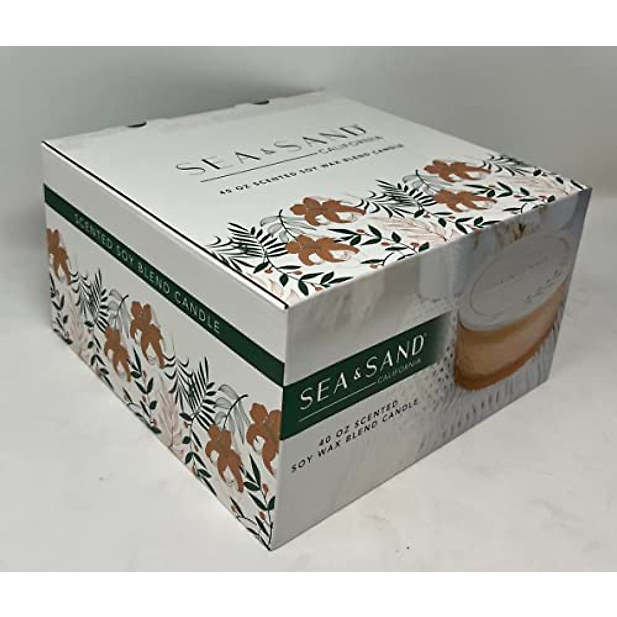 Sea & Sand 40oz Molded Glass Candle (Amber Patchouli)