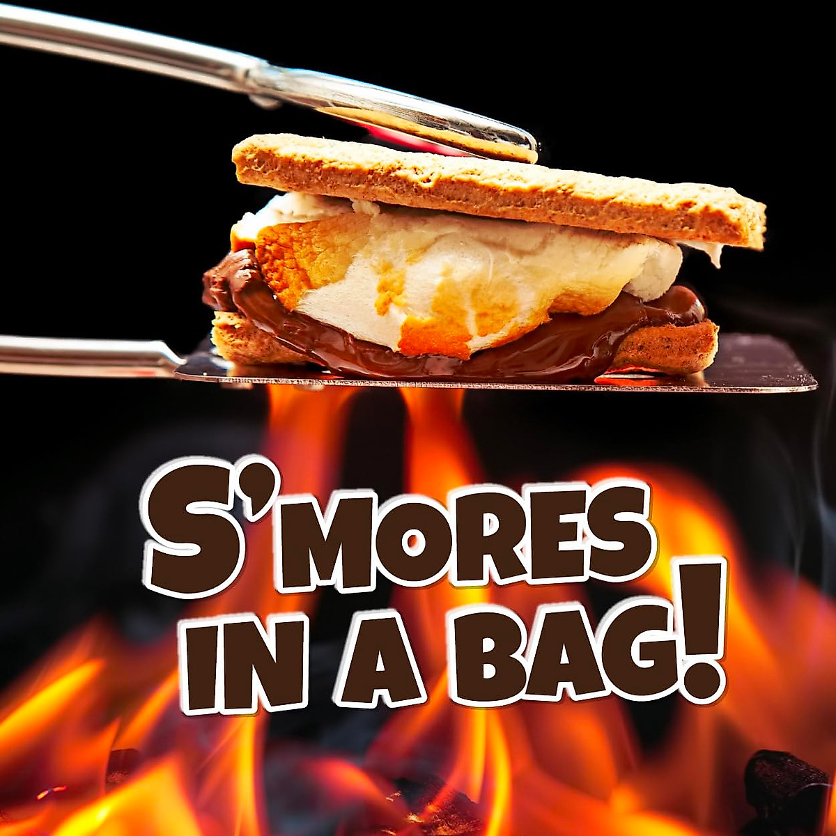 Marshmallow Smores Flavored Mini Marshmallows Candy - Mix of Chocolate Covered & Vanilla Coated - Individual Packets, 1.97 oz, Pack of 18 - Perfect for Hot Chocolate, and Snacking