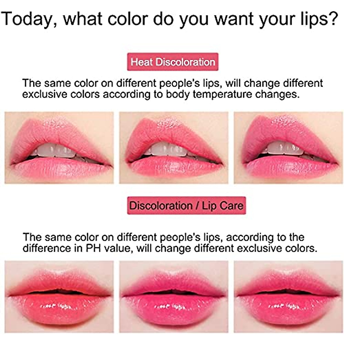 Amazfly 2 Pcs Aloe Vera Lipstick, Clear Jelly Lipsticks, Magic Temperature Color Change Lipstick Lip Blam Moisturizing Long Lasting Lip Makeup (2Pcs)