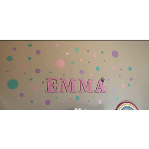 Pastel Polka Dot Wall Decals -Girls Room Decor Stickers Living Room Bedroom, Bathroom, Playroom, Baby Nursery Toddler to Teen DIY Decoration (Pastel)